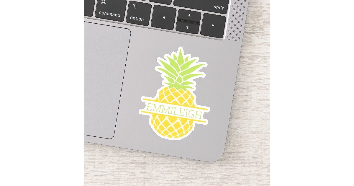 Custom Yellow Green Pineapple Sticker | Zazzle