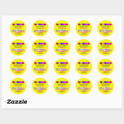 Custom Yellow Teachers Class Welcome Classic Round Sticker | Zazzle