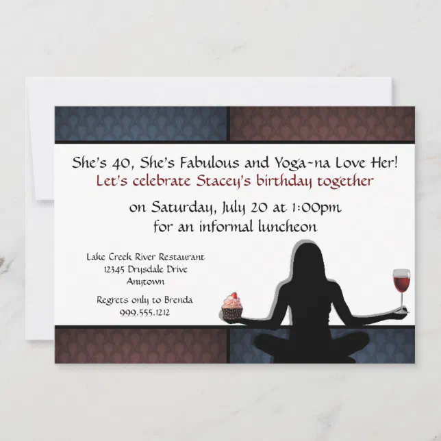 Custom Yoga Party Invitations | Zazzle