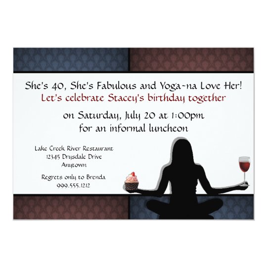 Custom Yoga Party Invitations | Zazzle.com