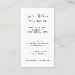 Custom Yoga Studio Business Card | Zazzle