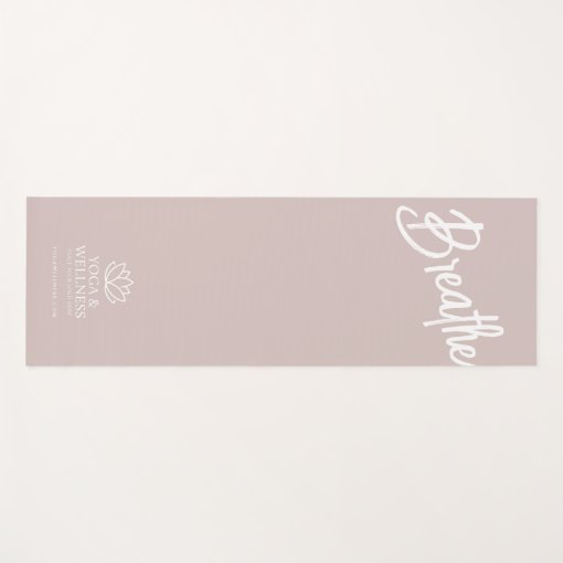 Custom Yoga Studio Logo Mat - Business Promotion | Zazzle