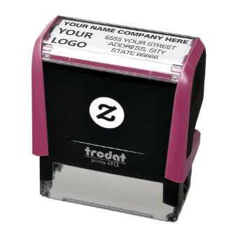 Custom Your Address Name Logo Font Color Stamp | Zazzle