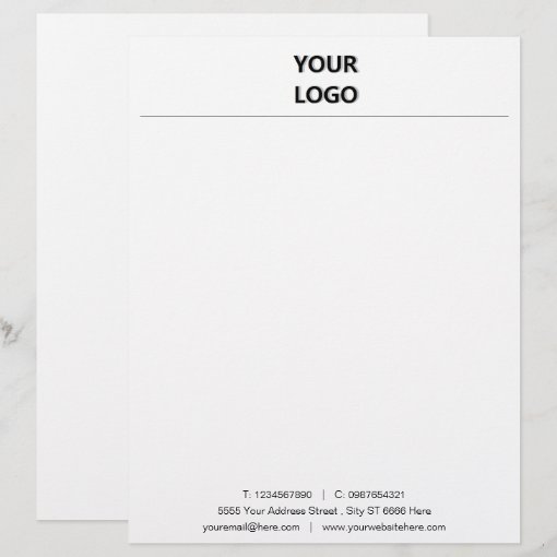 Custom Your Business Letterhead with Logo | Zazzle