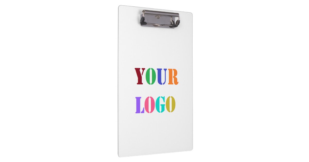 Custom Your Business Logo Company Clipboard | Zazzle