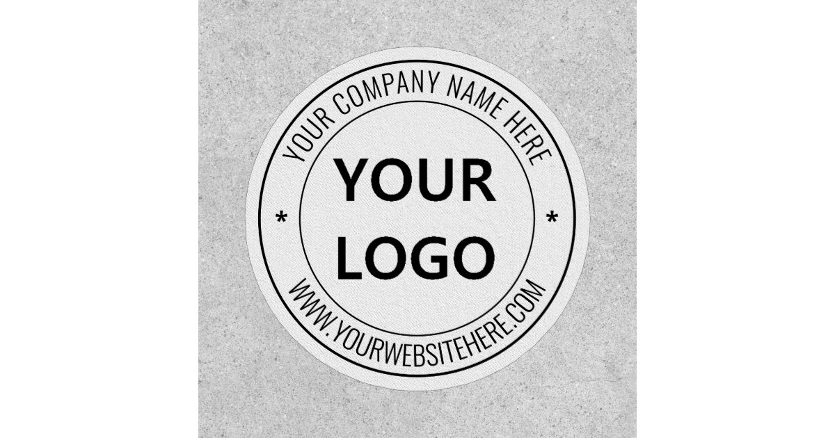 Custom Your Business Logo Name Website Round Patch | Zazzle