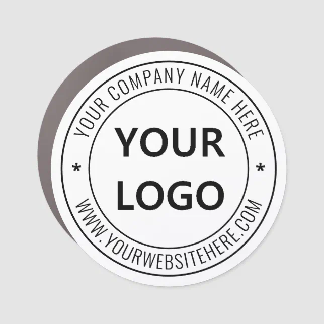 Custom Your Business Logo Text Company Car Magnet | Zazzle