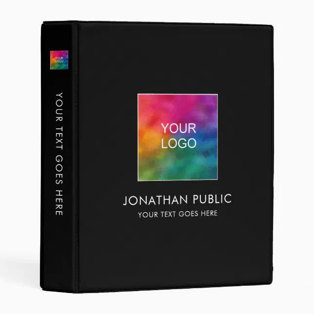 Custom Your Business Logo Text Here Template Mini Binder | Zazzle