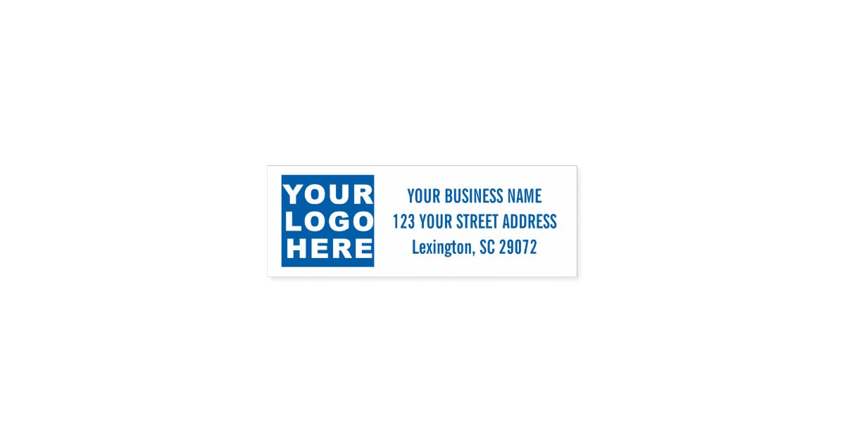Custom Your Company Logo Address Self-inking Stamp | Zazzle