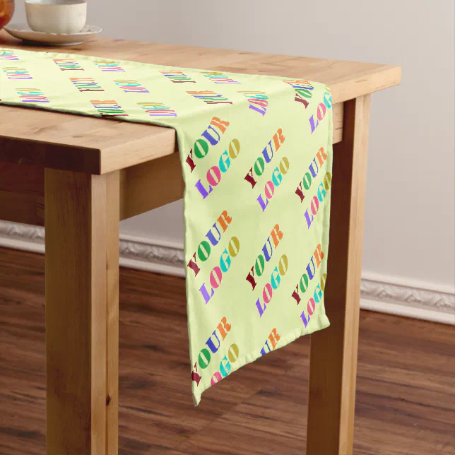 Custom Your Company Logo Business Table Runner | Zazzle