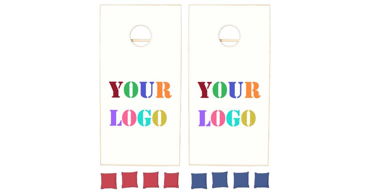 Custom Your Company Logo Cornhole Set Template | Zazzle