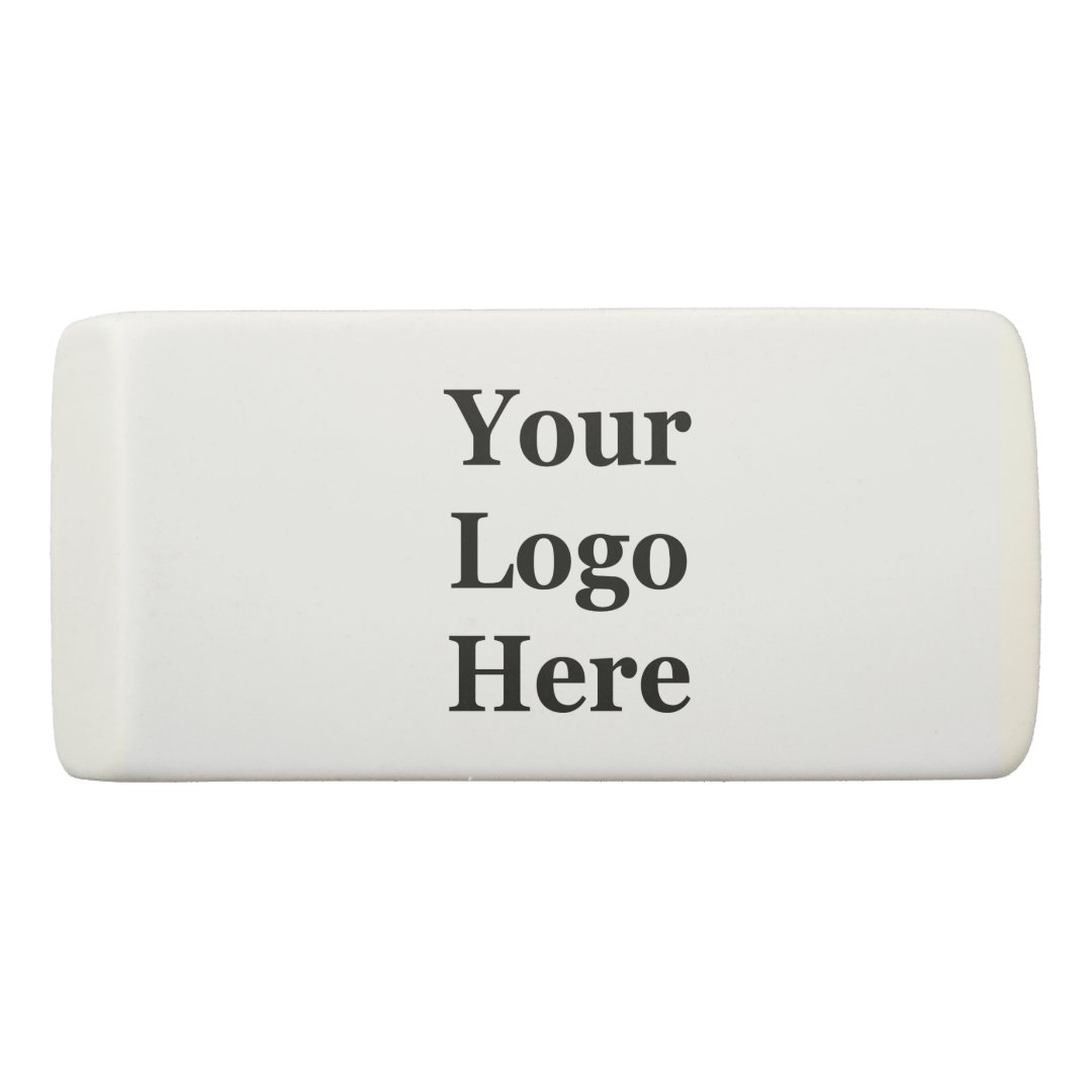Custom Your Company Logo Here Eraser | Zazzle