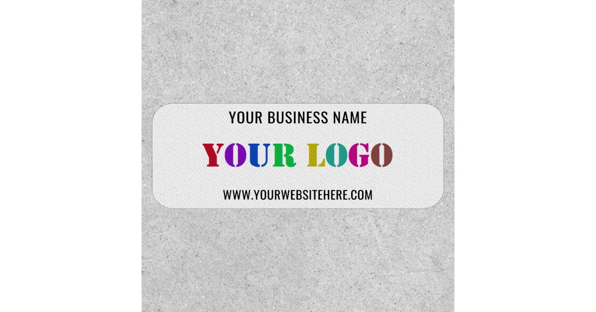 Custom Your Company Logo Info Business Name Patch | Zazzle
