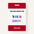 Custom Your Company Logo Info Name Business Badge | Zazzle