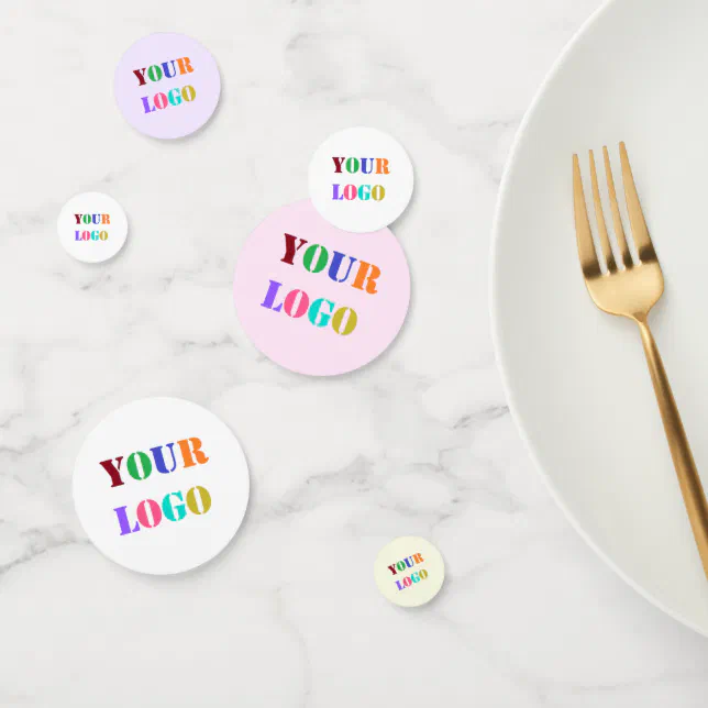 Custom Your Company Logo Party Confetti Template | Zazzle
