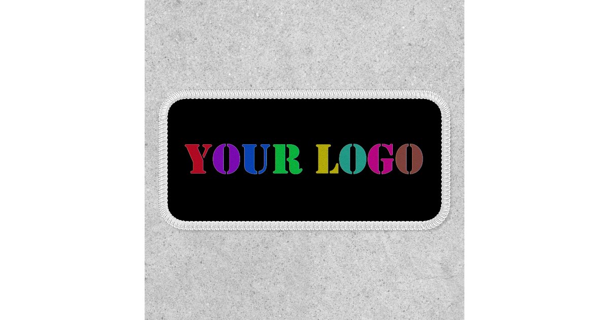 Custom Your Company Logo Patch - Choose Colors | Zazzle
