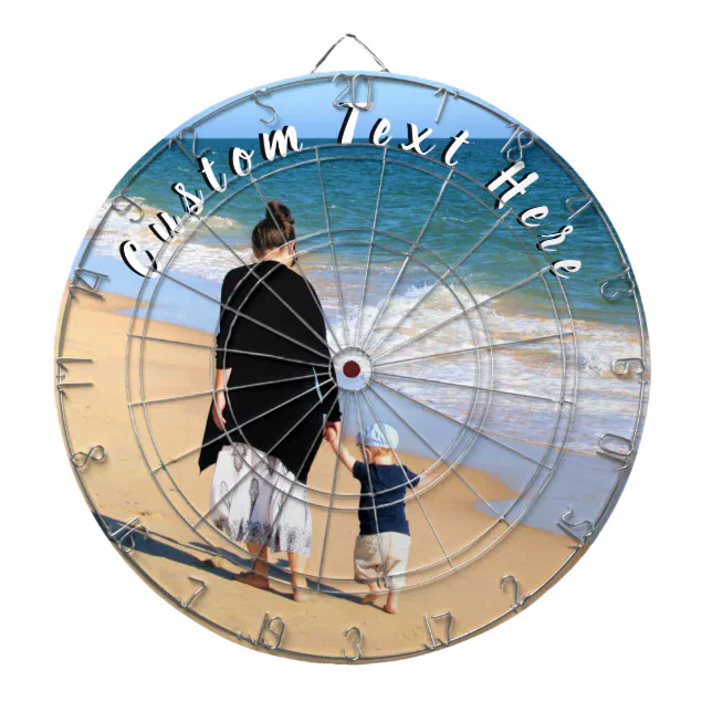 Custom Your Favorite Photo Dart Board with Text | Zazzle