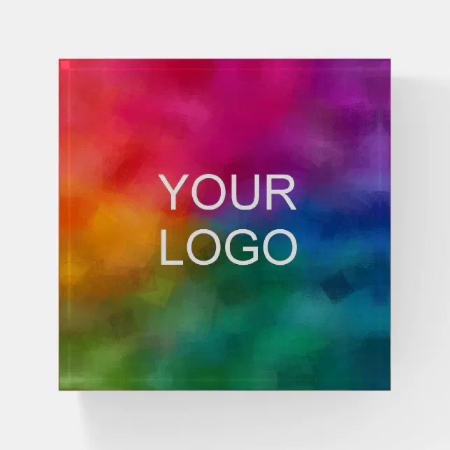 Custom Your Image Photo Business Company Logo Paperweight | Zazzle