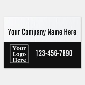 Custom Your Logo Here Business Sign | Zazzle