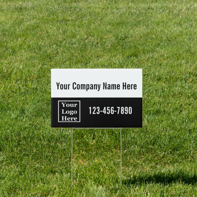 Custom Your Logo Here Business Sign | Zazzle