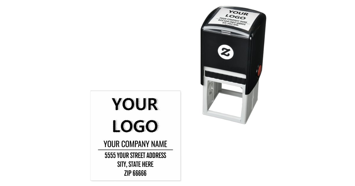 Custom Your Logo or Photo Address Stamp Template | Zazzle