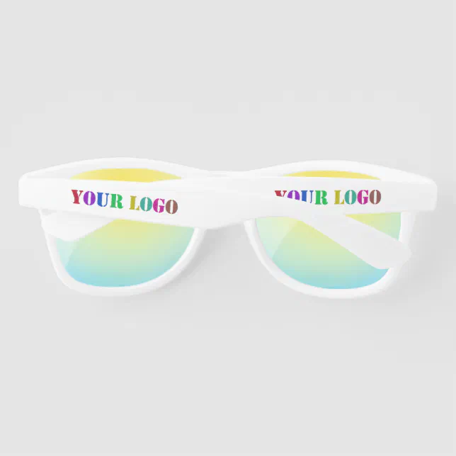 Custom Your Logo or Photo Text Sunglasses Gift | Zazzle