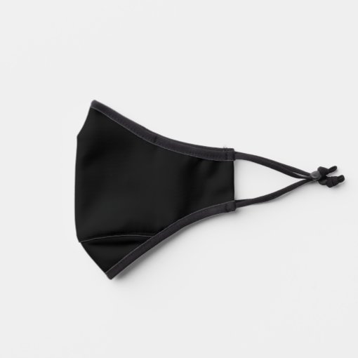 Custom Your Logo Stylish Simple Black Premium Face Mask | Zazzle
