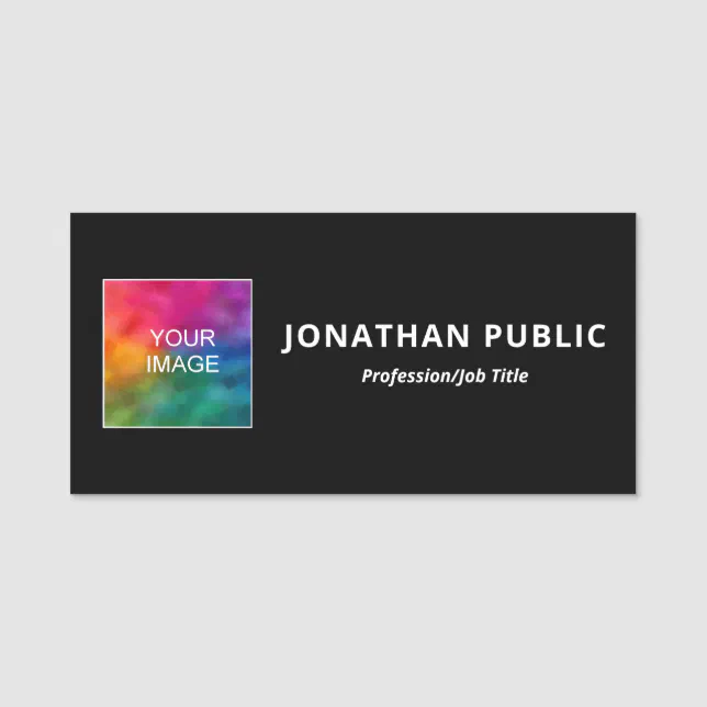 Custom Your Name Business Company Logo Template Name Tag | Zazzle