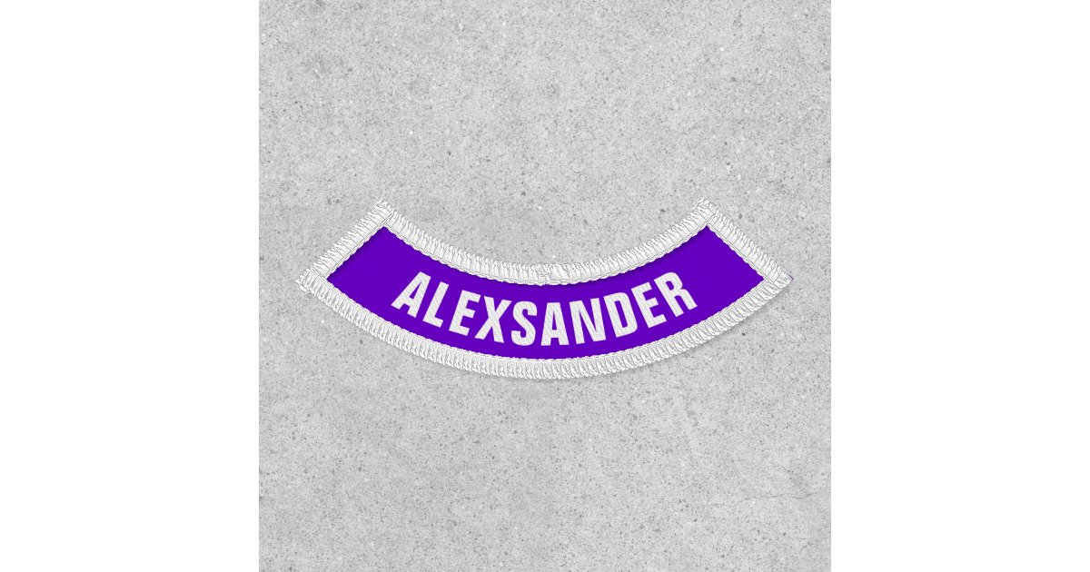Custom Your Name Personalized Patch Choose Color | Zazzle