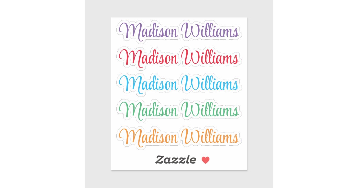Custom your name sticker | Zazzle