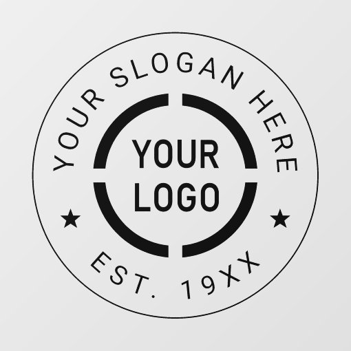 Custom your own company logo business wall decal | Zazzle