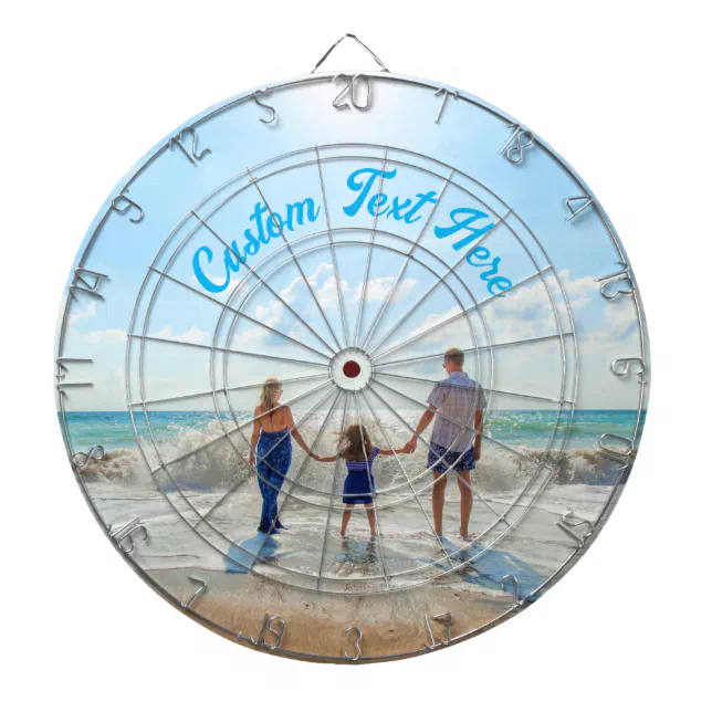 Custom Your Photo and Text Dart Board | Zazzle