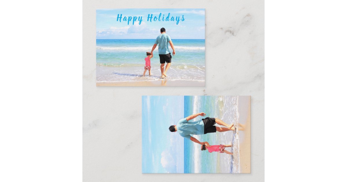 Custom Your Photo and Text Summer Holidays Card | Zazzle