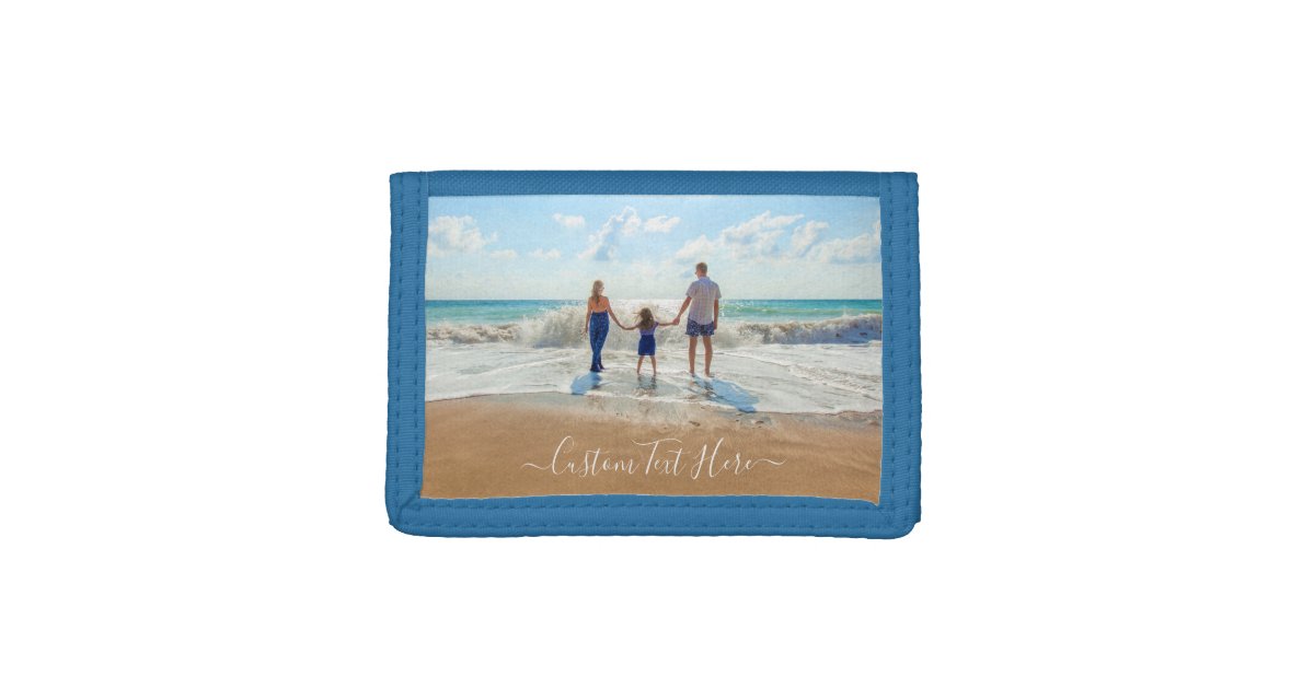 Custom Your Photo and Text Wallet Gift | Zazzle