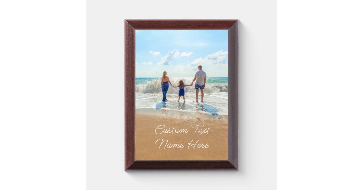 Custom Your Photo Award Plaque with Text | Zazzle