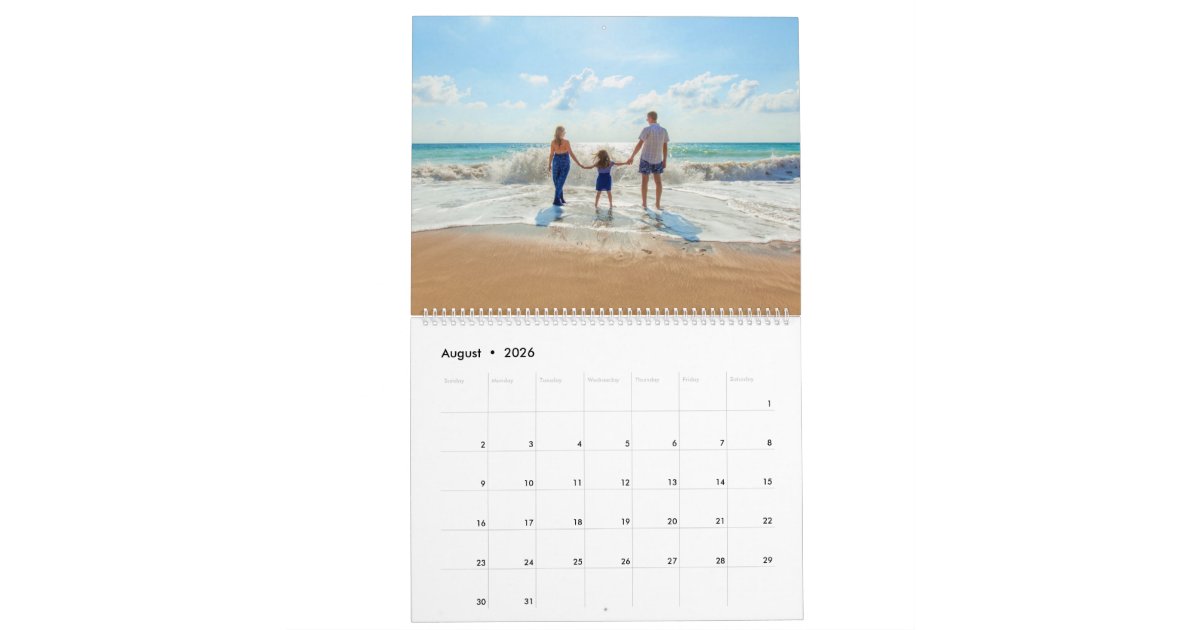 Custom Your Photo Calendar Gift with Text | Zazzle