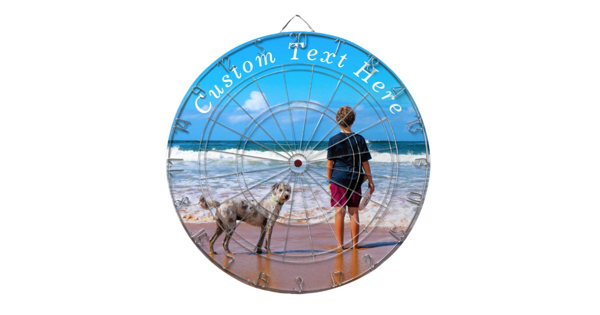 Custom Your Photo Dart Board and Text Personalized | Zazzle