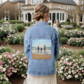 Custom Your Photo Denim Jacket with Text | Zazzle