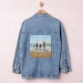 Custom Your Photo Denim Jacket with Text | Zazzle