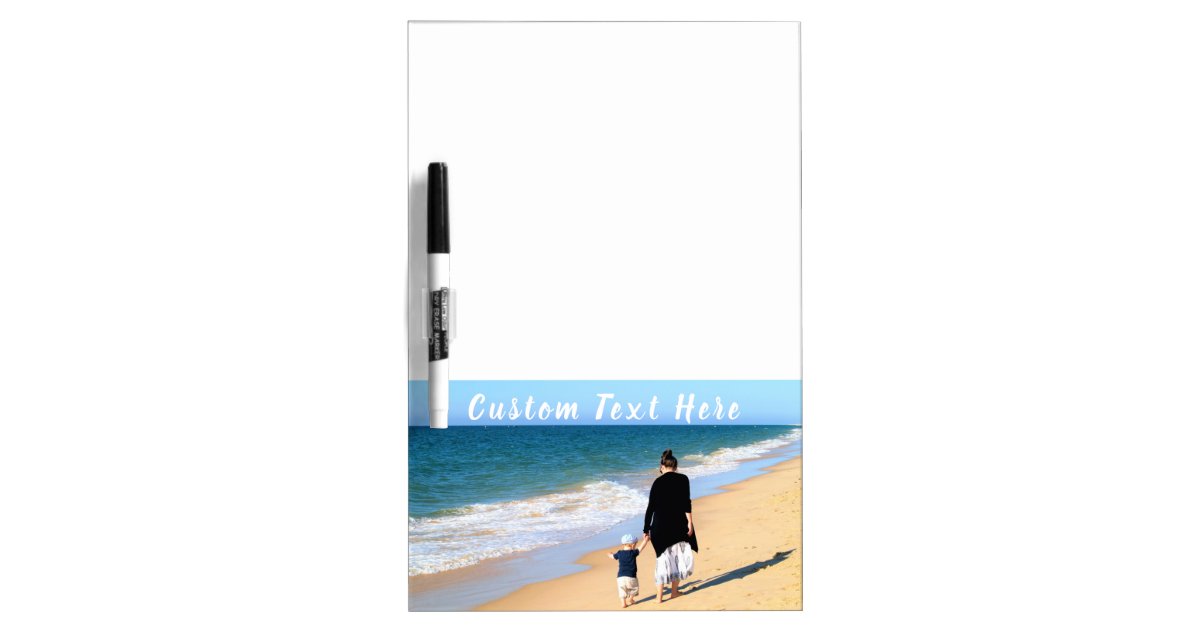 Custom Your Photo Dry Erase Board with Text | Zazzle
