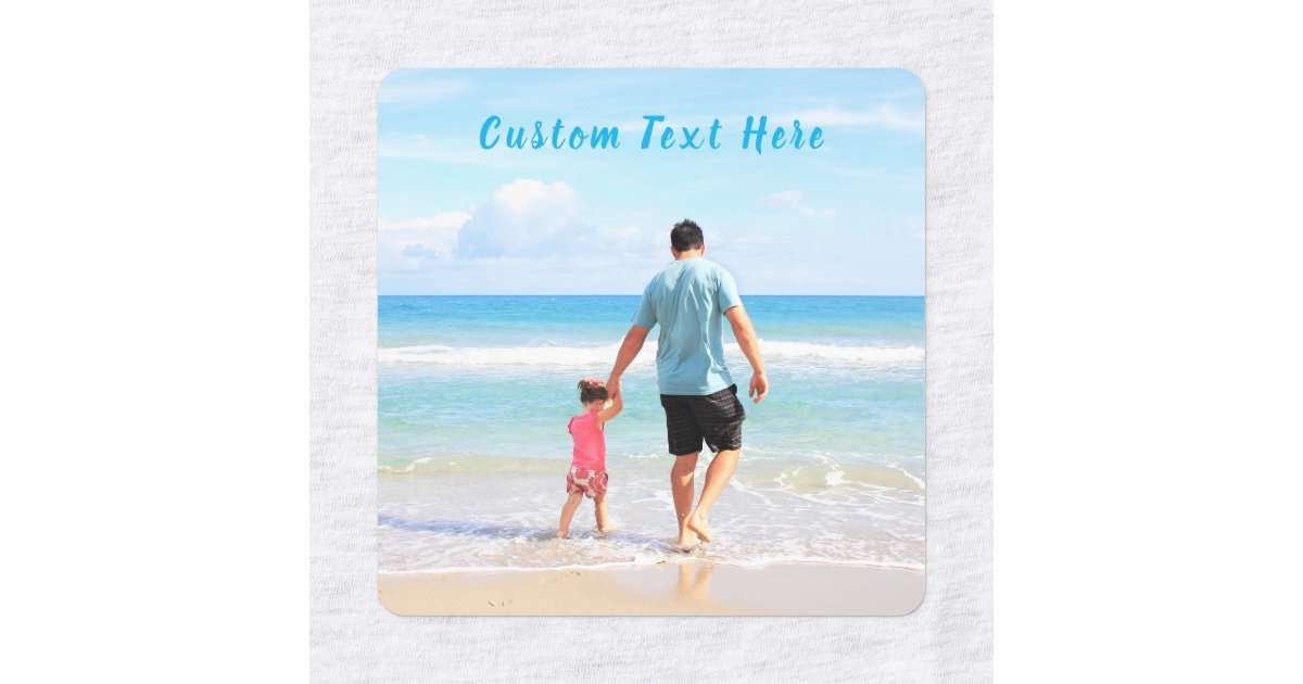Custom Your Photo Labels with Text | Zazzle