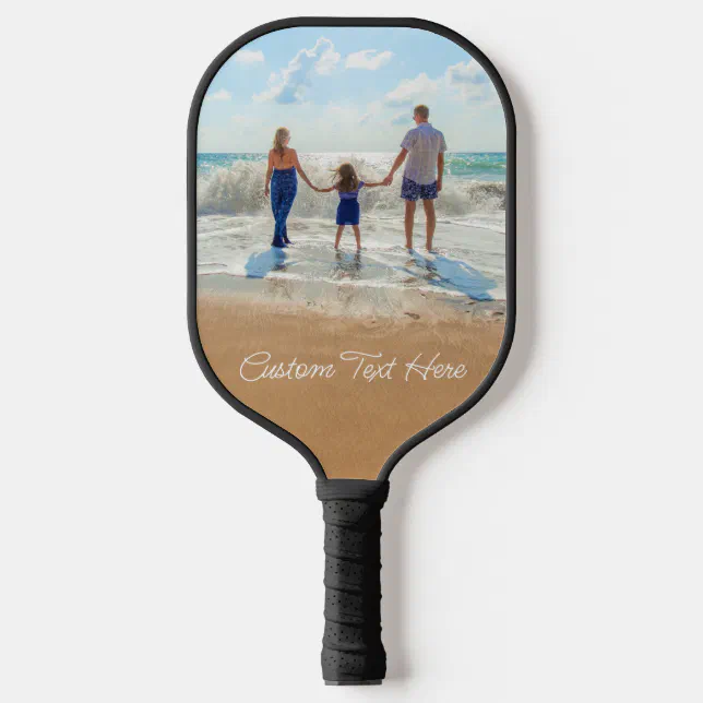 Custom Your Photo Pickleball Paddle with Text | Zazzle