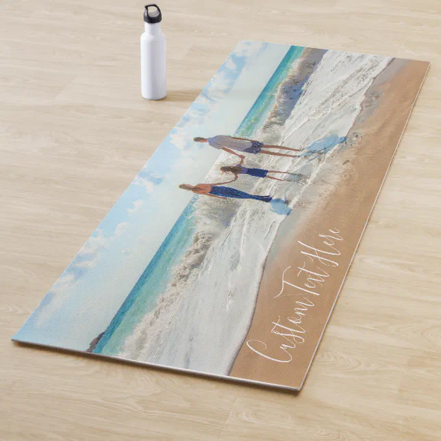Custom Your Photo Yoga Mat with Text Personalized | Zazzle