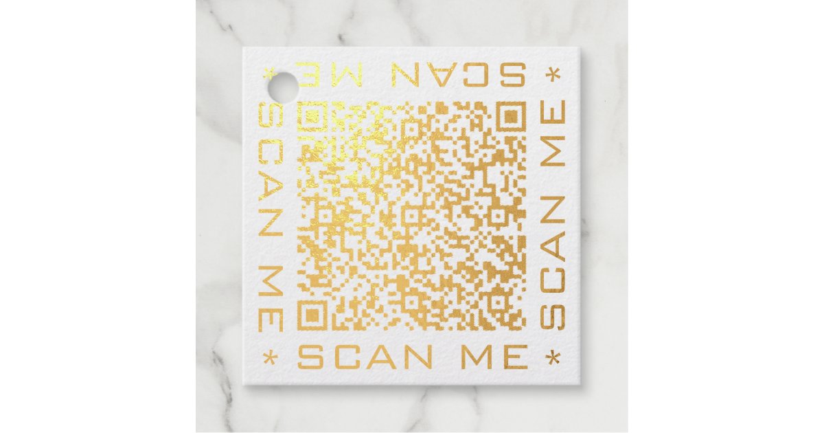 Custom Your QR Code Scan Info Favor or Gift Tags | Zazzle