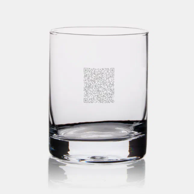 Custom Your QR Code Scan Info Personalized Rocks Glass | Zazzle
