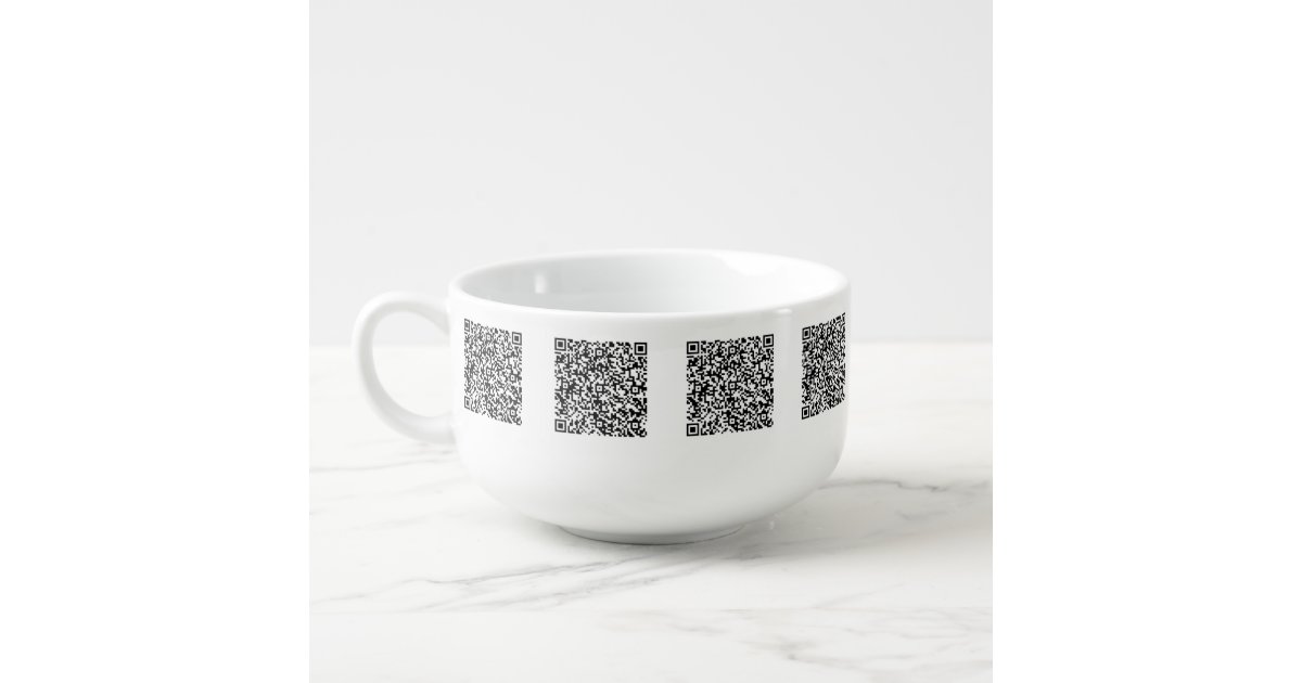 Custom Your QR Code Scan Personalized Soup Mug | Zazzle