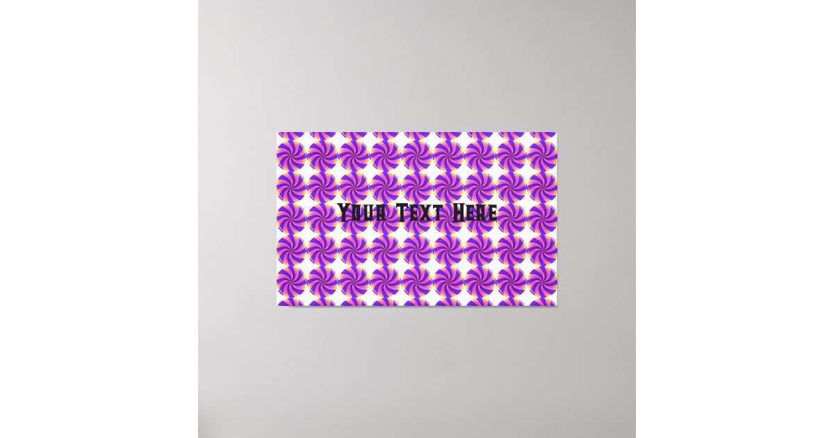 Custom Your Text Here Text Candy Image Stretched Canvas Print | Zazzle