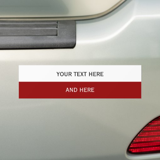 Custom your text, image & background color bumper sticker | Zazzle