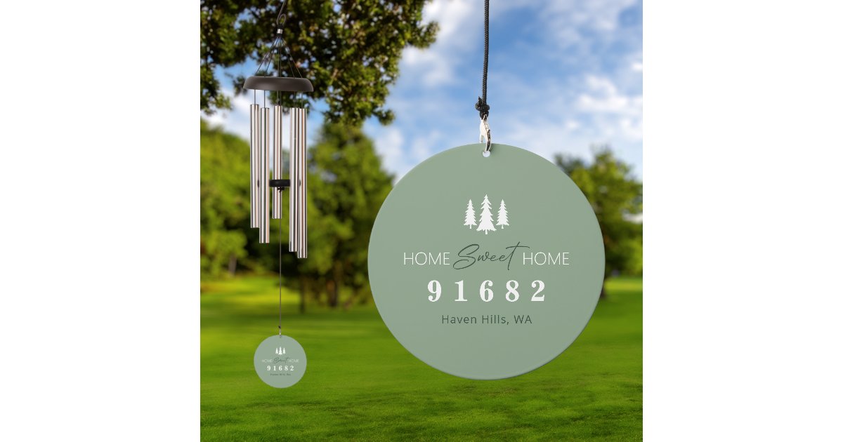 Custom Zip Code New Home Wind Chime | Zazzle