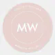 Custome Minimal Monogram Classic Round Sticker | Zazzle